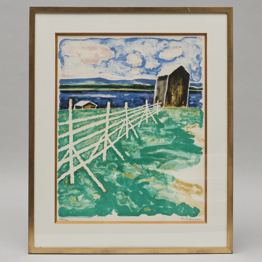 Färglitografi, Berta Hansson (1910-1994), Sverige. Signerad, numrerad 158/360. Motivet: 51x40cm ...